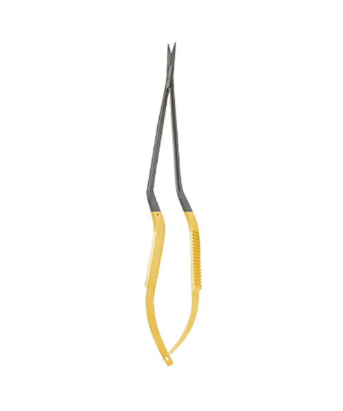 Yasargil Micro Scissors bayonet-shaped (Gold & Black Coated) – Haroldmedi
